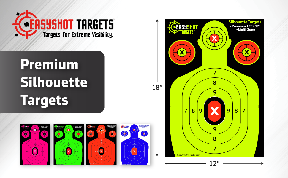 Multicolor - Silhouette Shooting Targets | EasyShot Targets