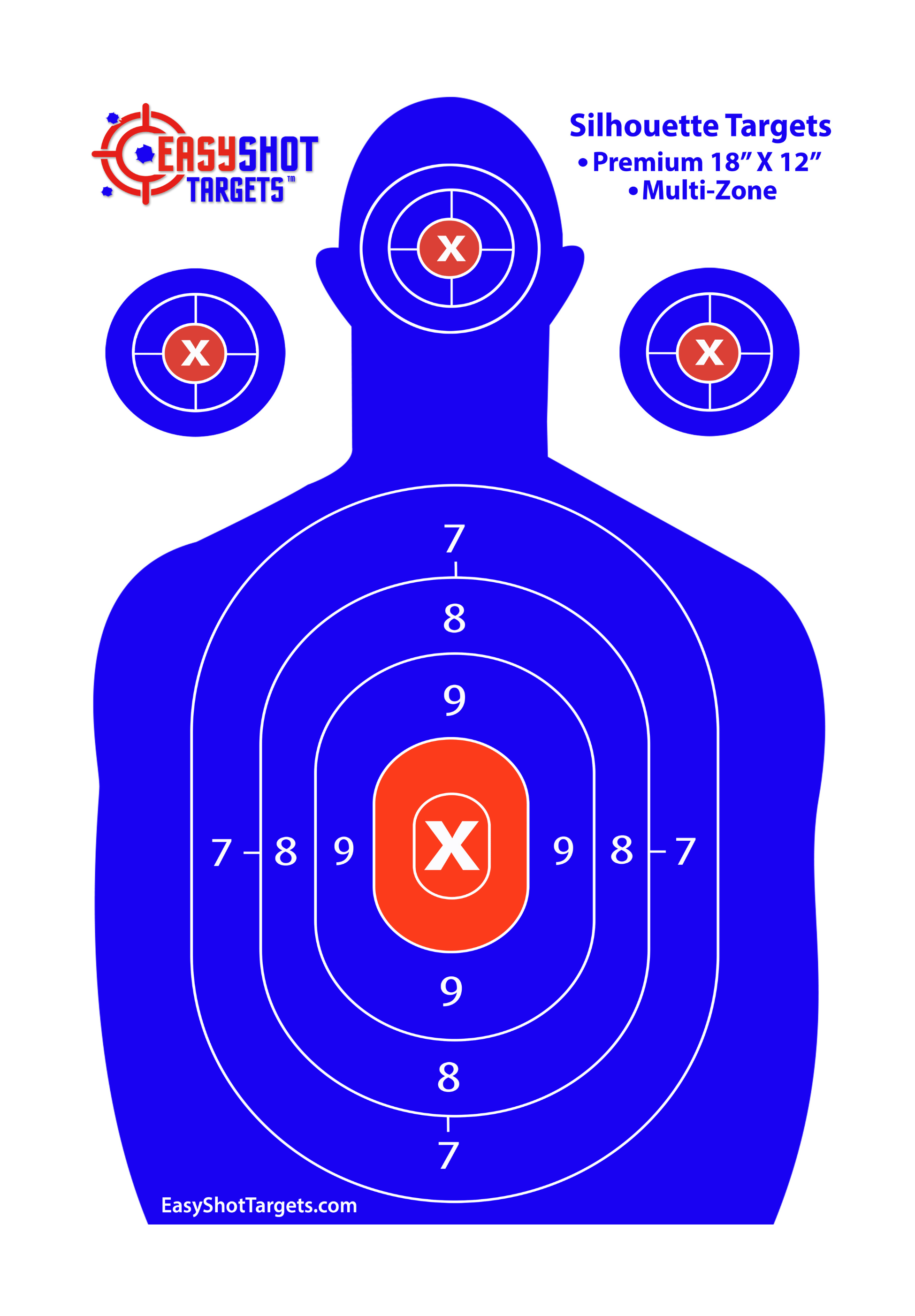 Blue - Silhouette Shooting Targets – EasyShot Targets